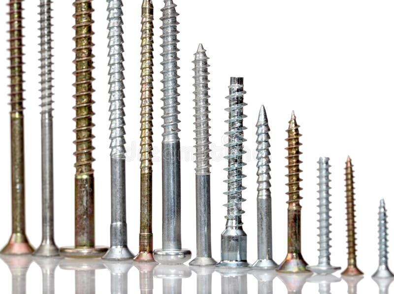 Different Screws Background Stock Image - Image of background, bolts ...