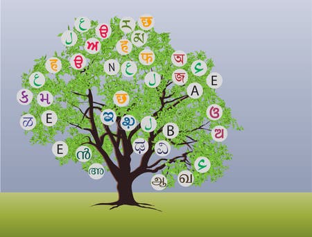 Different Scripts Used in India Stock Vector - Illustration of malyalam ...