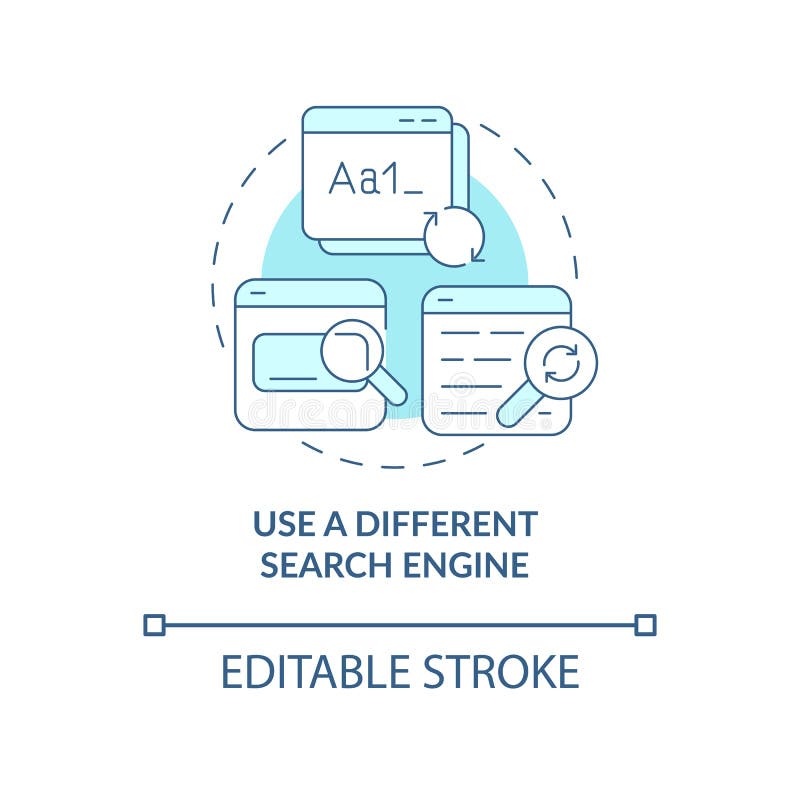 Different Search Engines Concept Icon Stock Vector - Illustration of ...