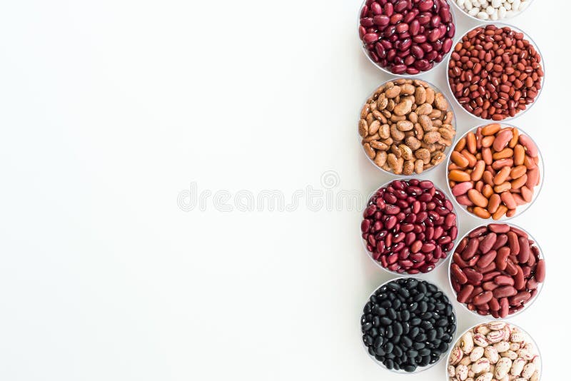 Different Varieties of Bean Seeds. Beans Background Stock Photo - Image ...