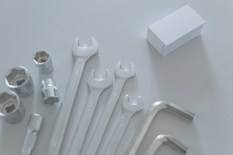 Different Set of Hand Tools on Working Bench, Stock Image - Image of ...