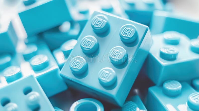 Different Shades of Blue Building Blocks Creating a Vibrant Display of ...