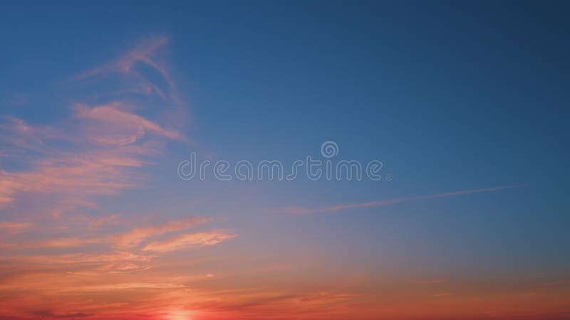 Different Shades Colored Clouds during Sunset. only the Sky Above the ...