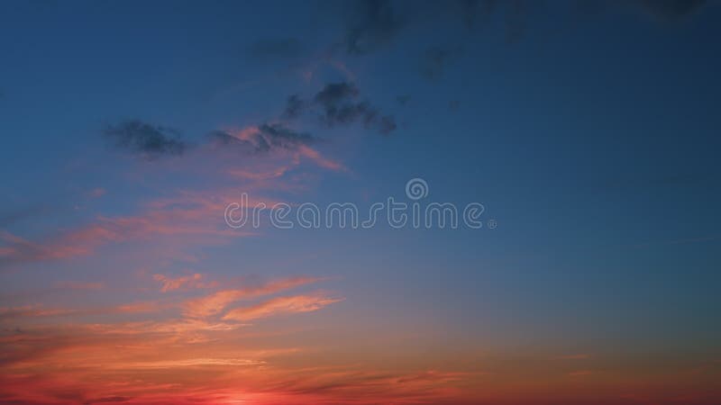 Different Shades Sky with Gray Clouds. Twilight Time. Widescreen ...