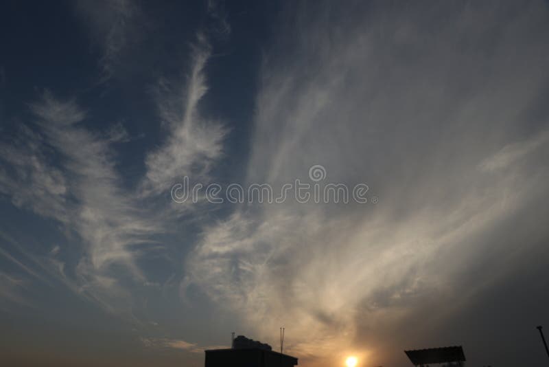 Different Shape in Blue Sky Stock Image - Image of horizon, peace ...