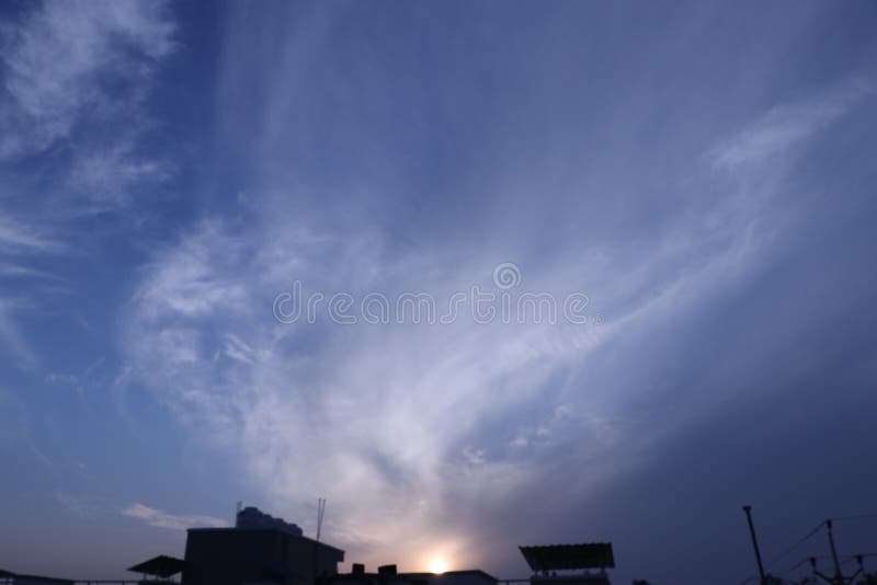 Different Shape of Orange and Blue Color Sky Stock Photo - Image of ...