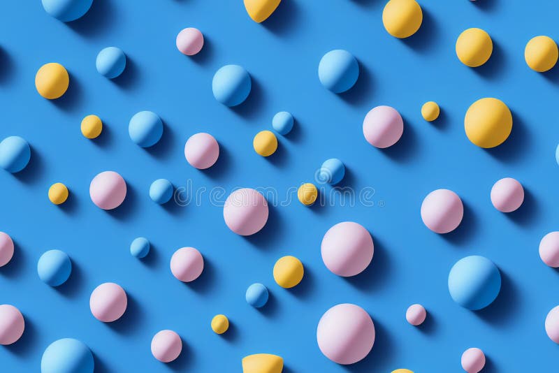 Different Shaped Balls Seamless Pattern 3d Illustrated Stock ...