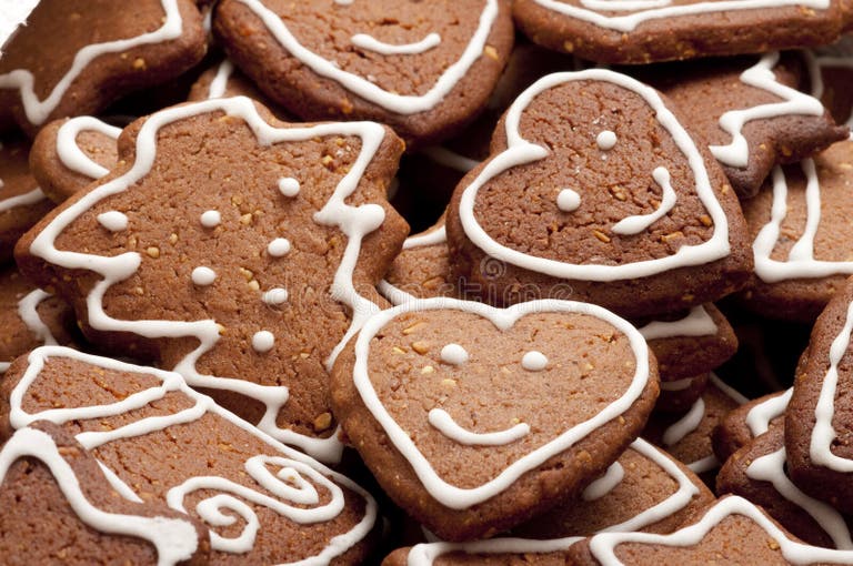 Different Shapes of Gingerbread Cookies Stock Photo - Image of symbol ...