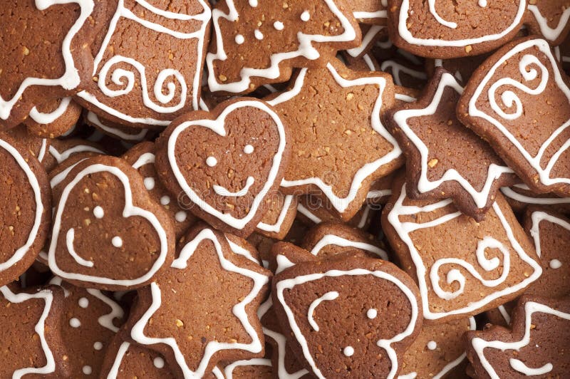 Different Shapes of Gingerbread Cookies Stock Image - Image of year ...
