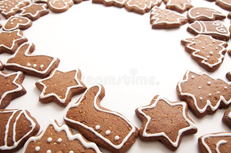 Different Shapes of Gingerbread Cookies Stock Photo - Image of ...