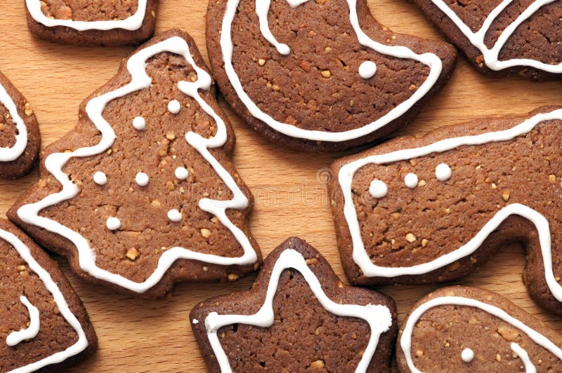 Different Shapes of Gingerbread Cookies Stock Photo - Image of symbol ...