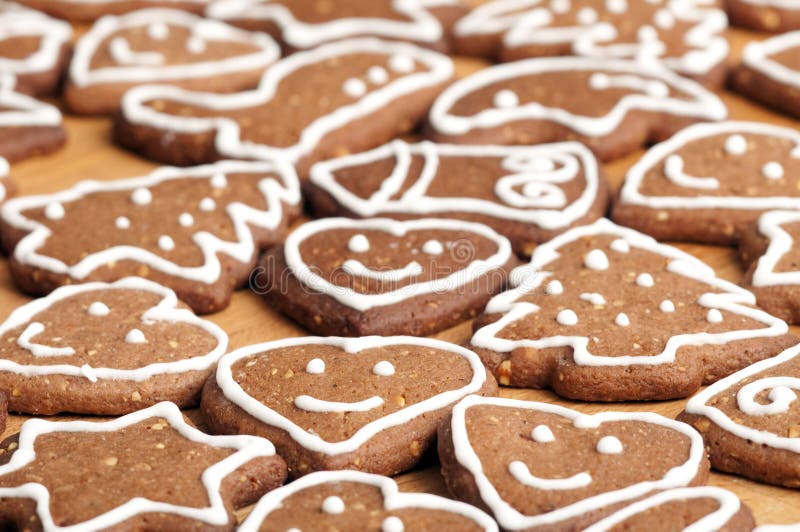 Different Shapes of Gingerbread Cookies Stock Image - Image of holiday ...