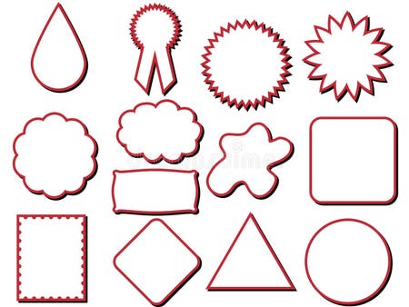 Different shapes label stock vector. Illustration of award - 6875873