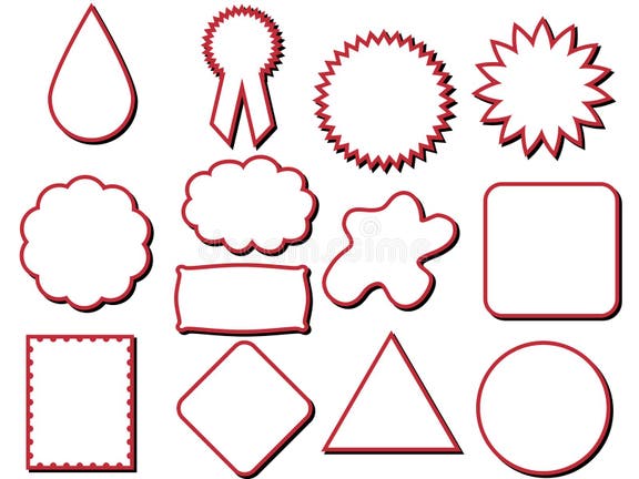 Different shapes label stock vector. Illustration of award - 6875873