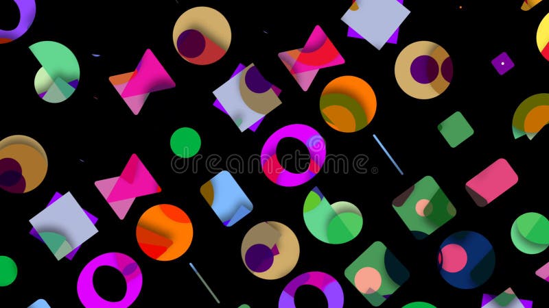 Different Shapes Moving in Unique Motion Style Animation Stock Video ...