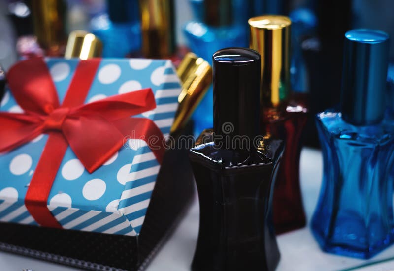 Different Shapes of Perfume Stock Image - Image of glamour, expensive ...