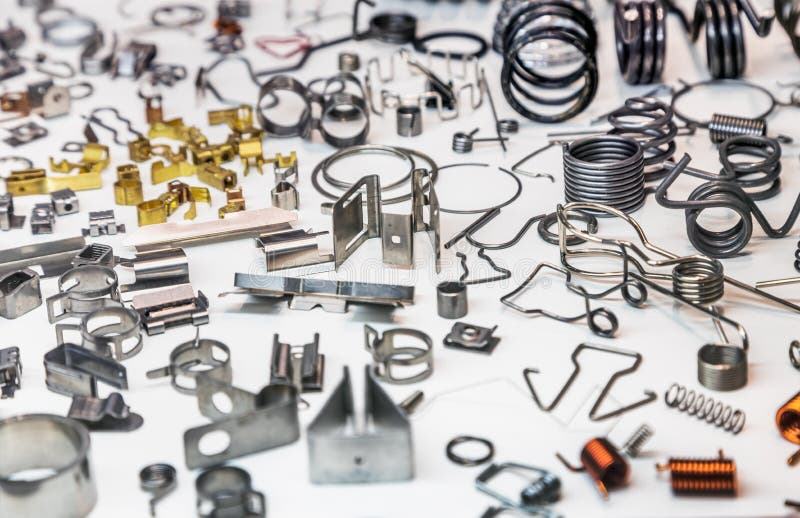 Different Shapes and Sizes of Metal Springs of Different Sizes Stock ...