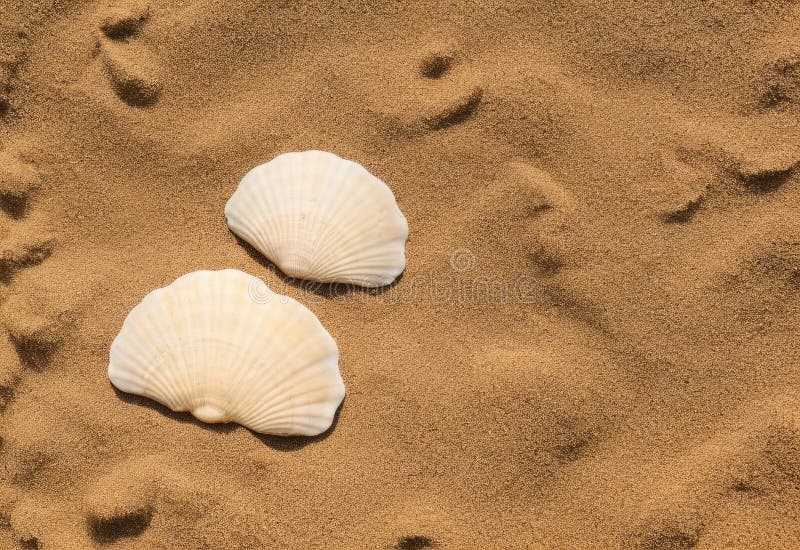 Beach and Colourful Shells on a Sunny Day. Generated with AI Stock ...