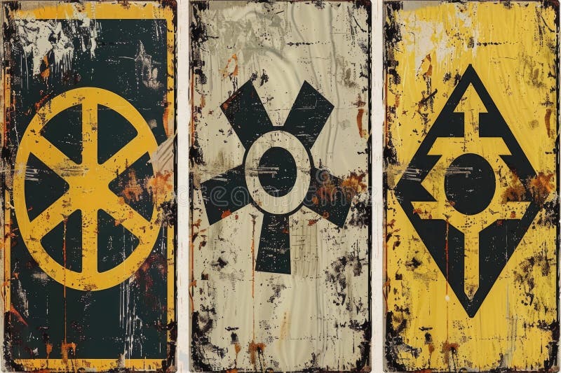 Different Signs Displayed on a Wall, Versatile for Various Uses Stock ...