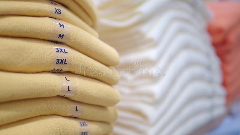 Different Size Clothing Label Tag Stock Footage - Video of measurement ...