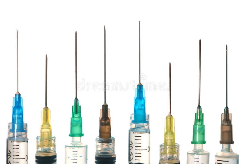 Different Size and Color Syringes Stock Image - Image of isolated ...
