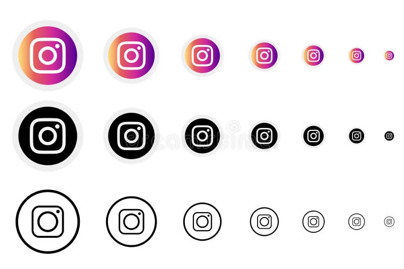 Different Set of Instagram Icons Editorial Image - Illustration of icon ...