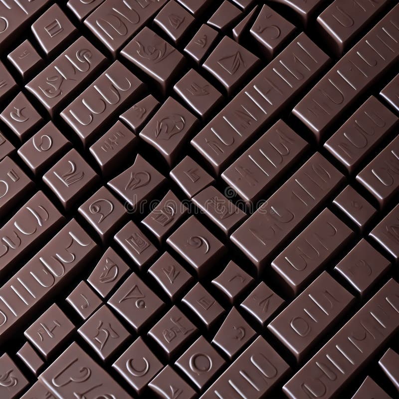 The Pattern Texture of Many Forms Chocolate Chunks Background. Stock ...