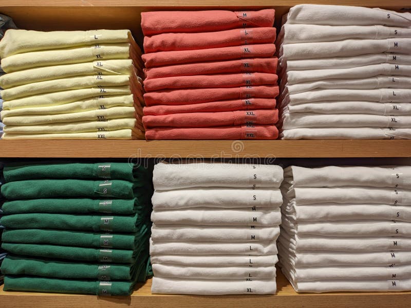 Different Sizes of Clothes in the Shop Stock Image - Image of business ...