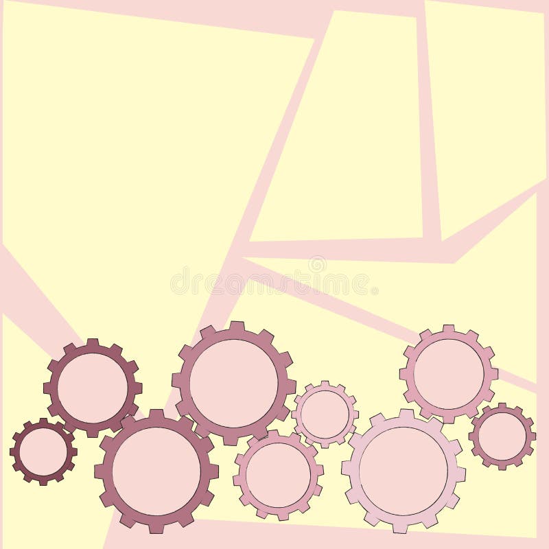 Different Sizes of Color Cog Wheel Gear Engaging, Interlocking ...