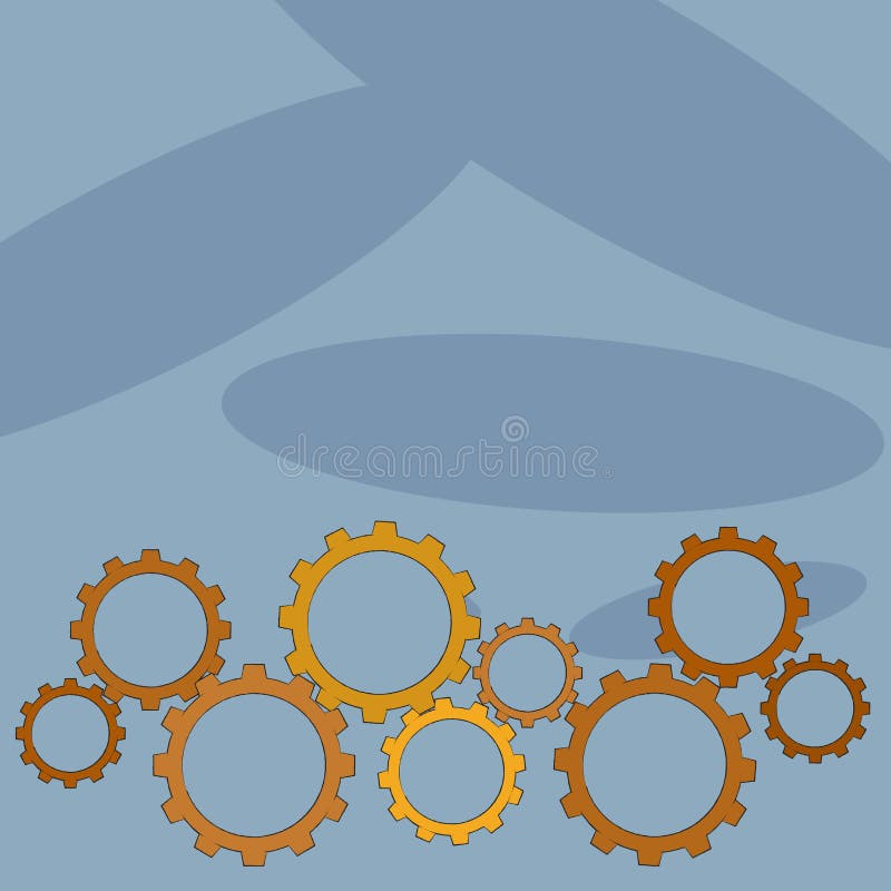 Different Sizes of Color Cog Wheel Gear Engaging, Interlocking ...