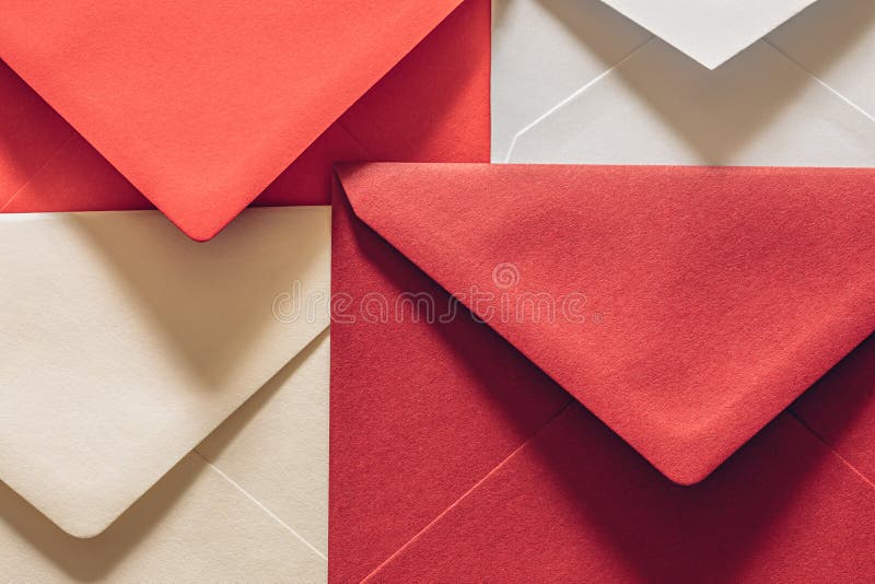 Different Sizes and Colors of Textured Paper Open Postal Envelopes As a ...