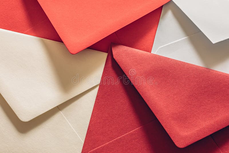 Different Sizes and Colors of Textured Paper Open Postal Envelopes As a ...