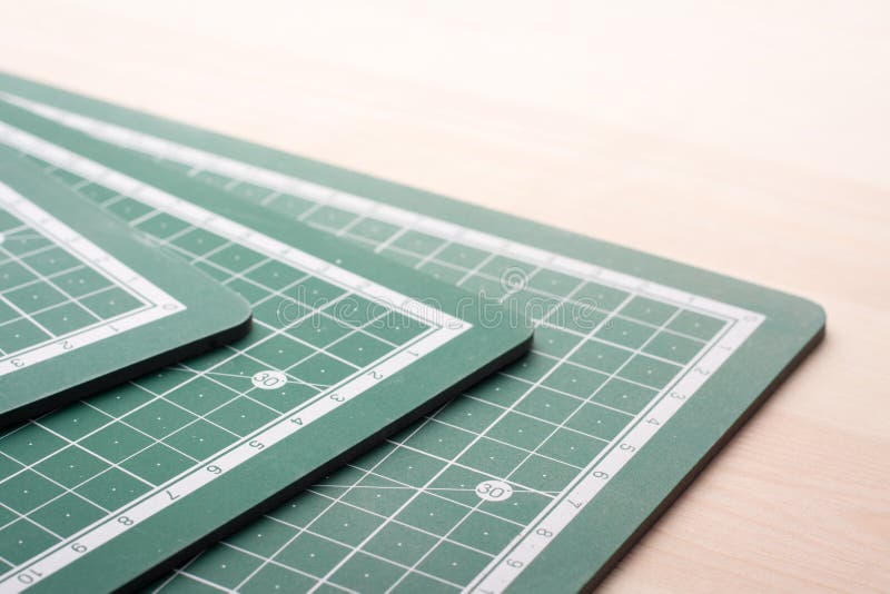 Set of Professional Cutting Mats Stock Photo - Image of table ...