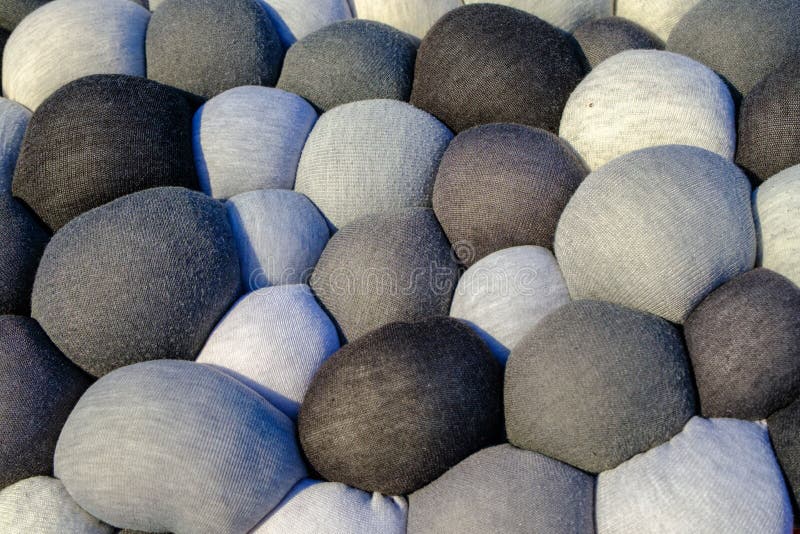 Different Sizes, Quantities of Stuffed Balls of Fabric with Sintepon ...