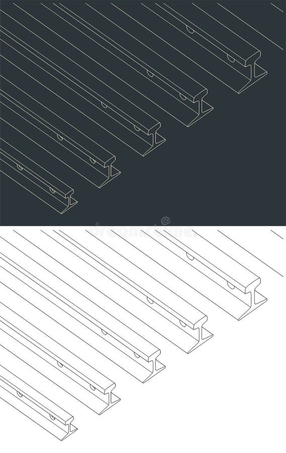 Different sizes of rails stock vector. Illustration of technical ...