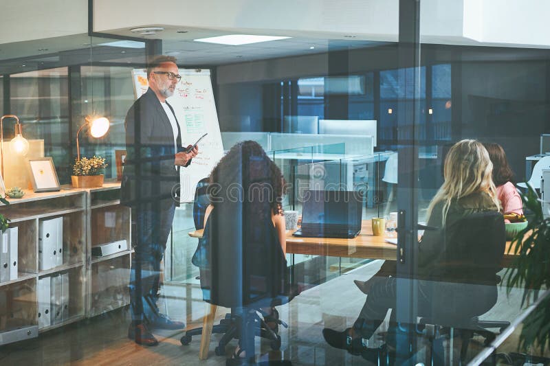 Different Skill Sets, Same Goal. a Mature Businessman Delivering a ...