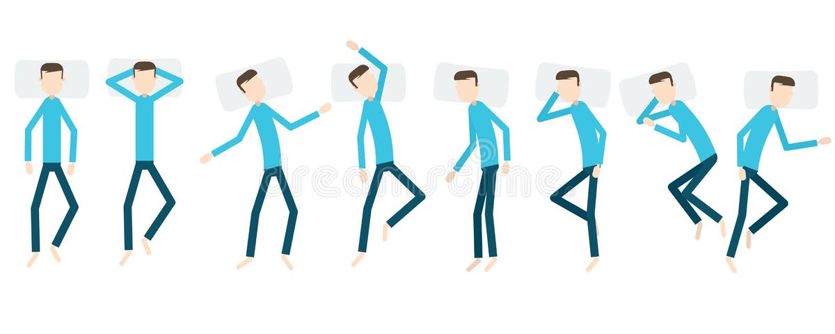 Sleeping Positions Stock Illustrations – 440 Sleeping Positions Stock ...