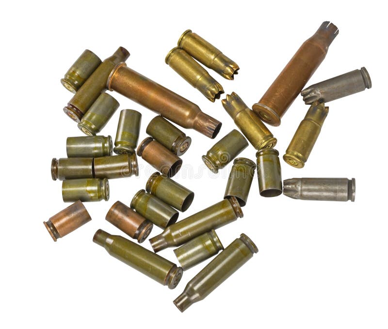 Copper Sleeves Isolated on White Stock Photo - Image of ammunition ...