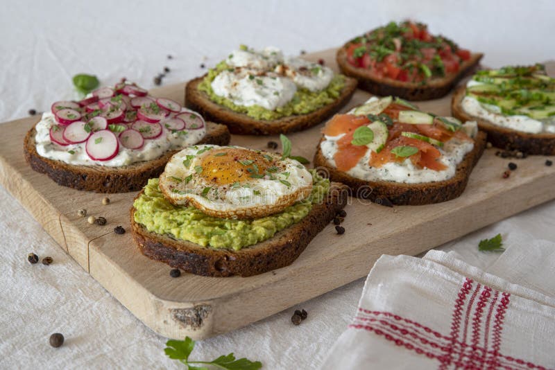 Different Slices of Bread for a Meal Stock Image - Image of lunch ...