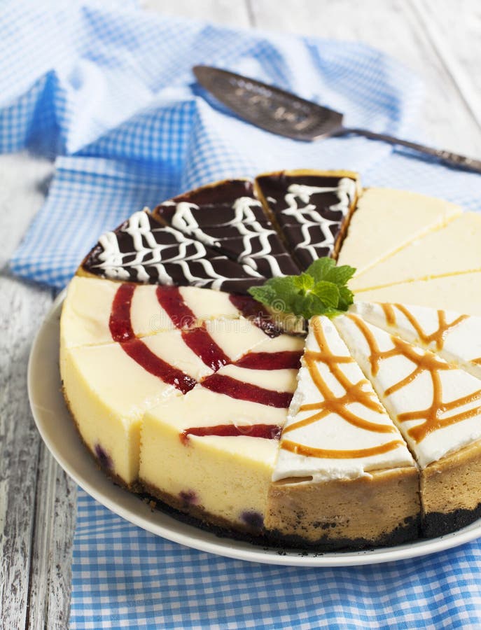 Different Slices of Cheesecake Stock Image - Image of fresh, classic ...