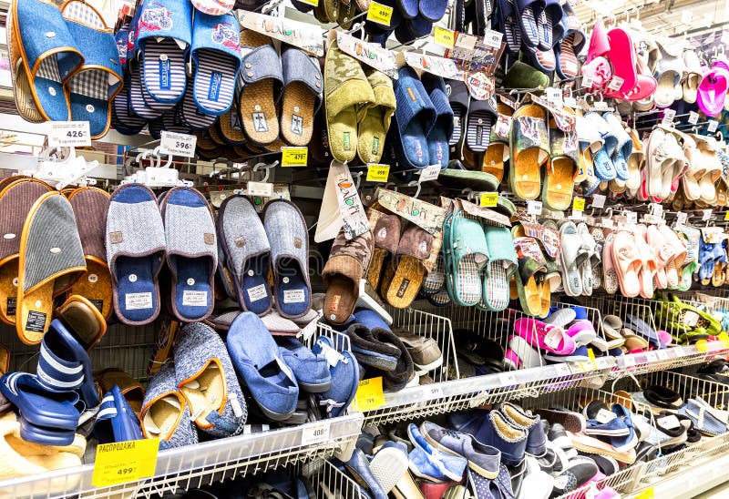 Different Slippers Selling at the Hypermarket Editorial Photo - Image ...