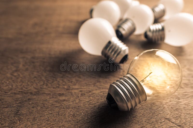 Different Small Light Bulb stock image. Image of knowledge - 173623353