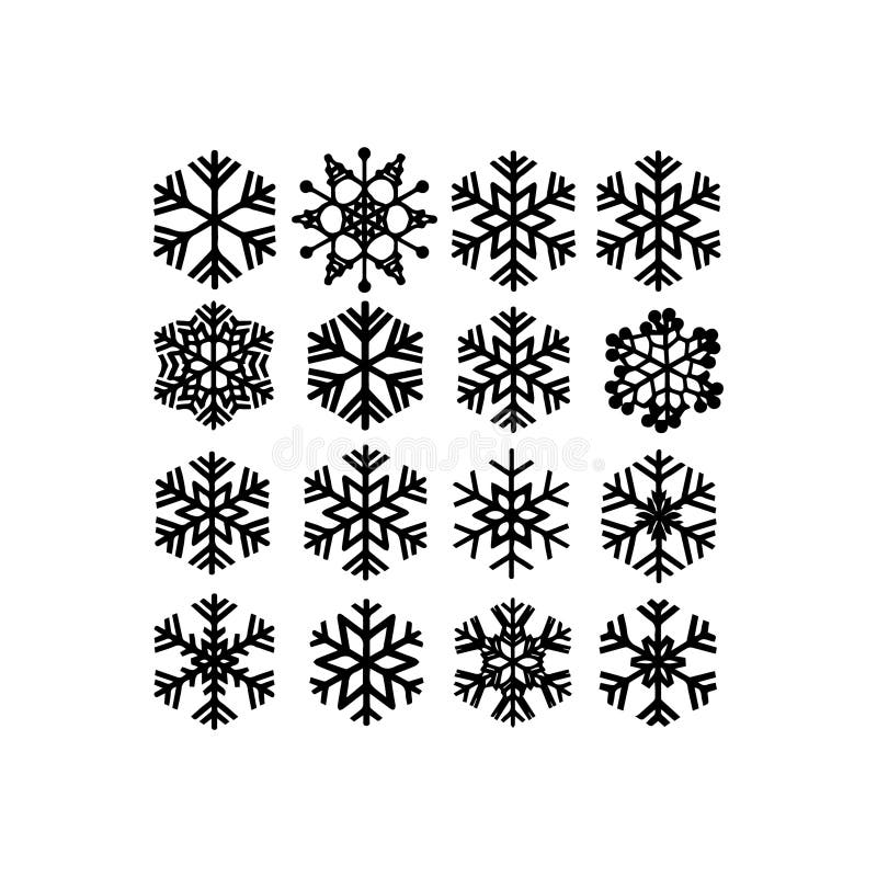 Different Snowflakes Set" is a Collection of Unique Snowflake Designs ...
