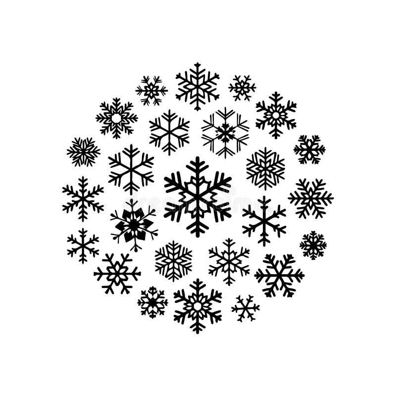 Different Snowflakes Set" is a Collection of Unique Snowflake Designs ...