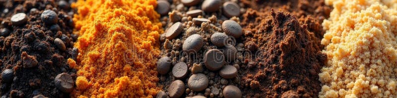 Different Soil Types Contrasted Showing Texture Variations Earth Ground ...