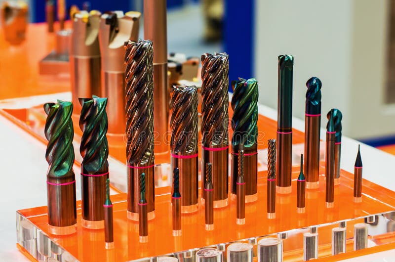 Solid Milling Tools Used for Metalwork Stock Image - Image of machining ...