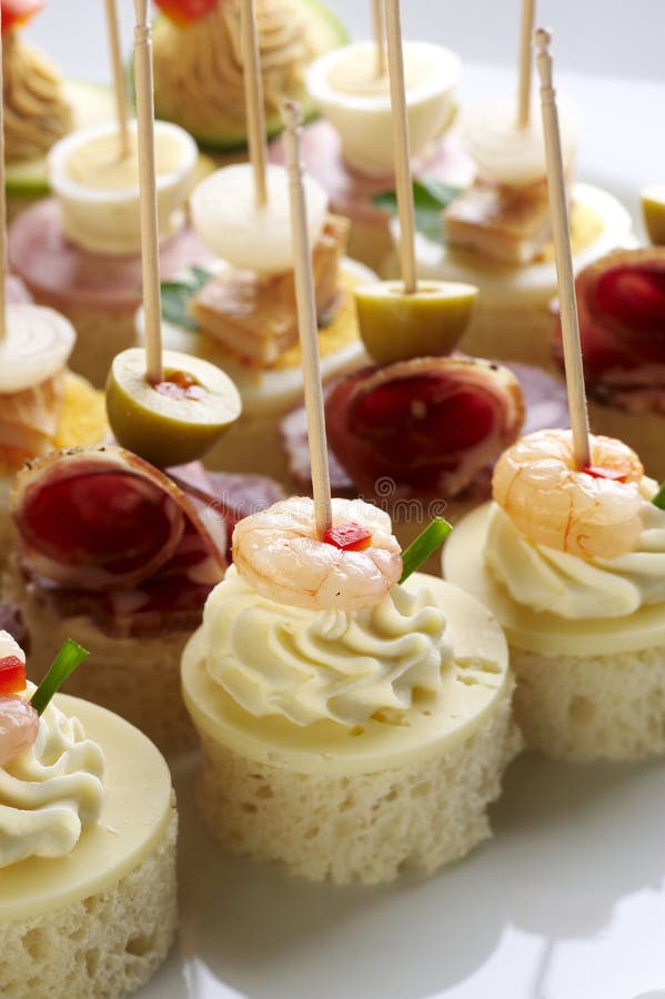 Different sort of canape stock image. Image of bread - 16672695