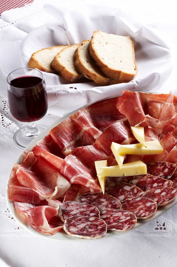 Different Sort of Salami and Prosciutto Stock Image - Image of fresh ...