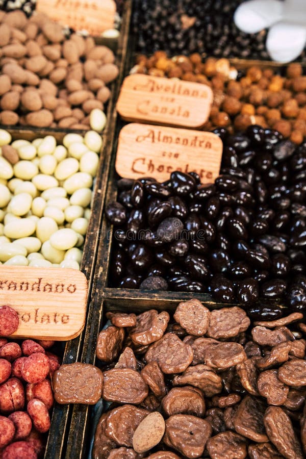 Different Sorted Chocolate Candies on Store Stock Image - Image of ...