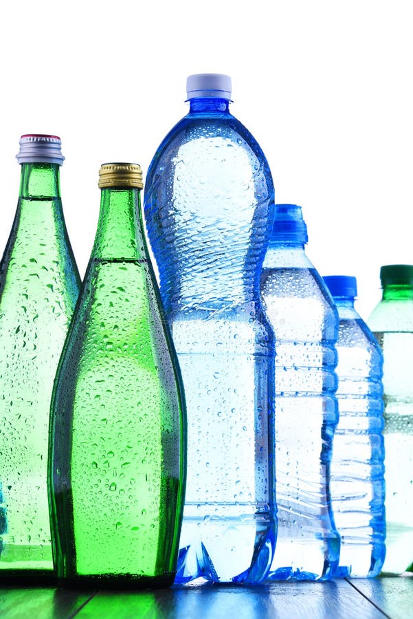 Different Sorts of Bottles Containing Mineral Water Stock Image - Image ...